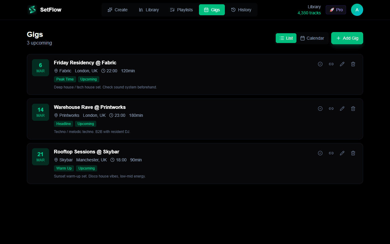 SetFlow - Smart DJ Set Generator | Harmonic Mixing Made Easy