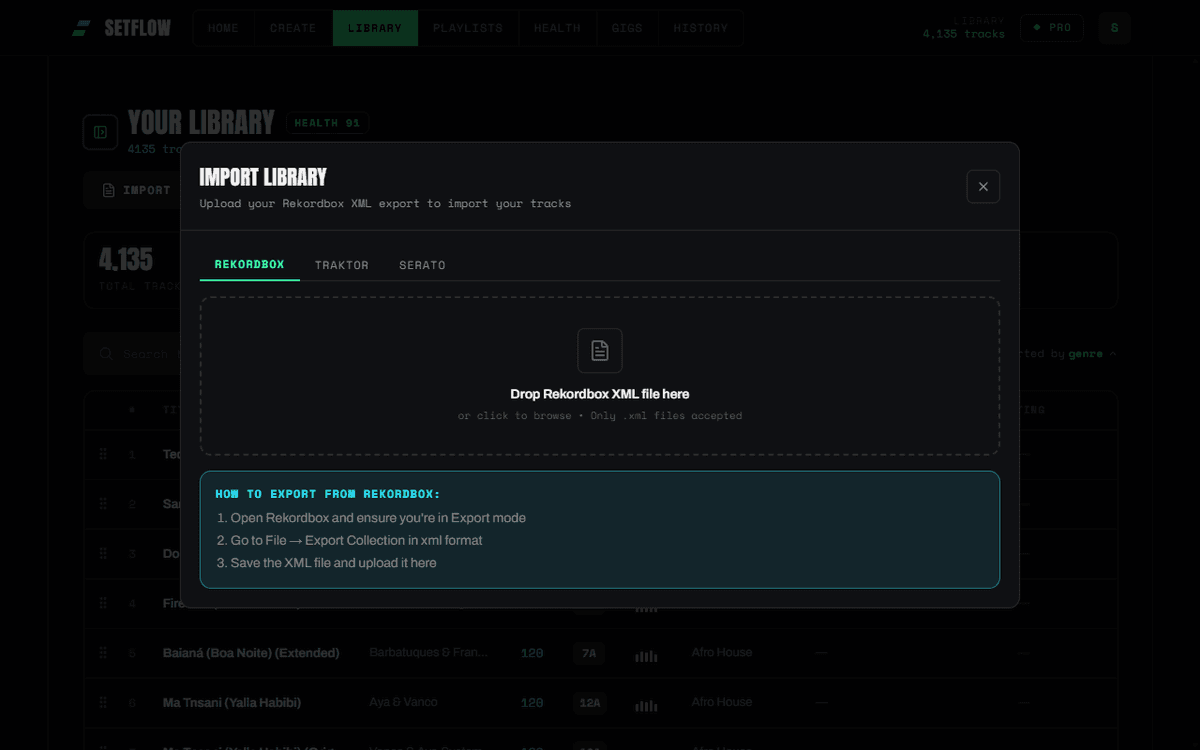 SetFlow - Smart DJ Set Generator | Harmonic Mixing Made Easy